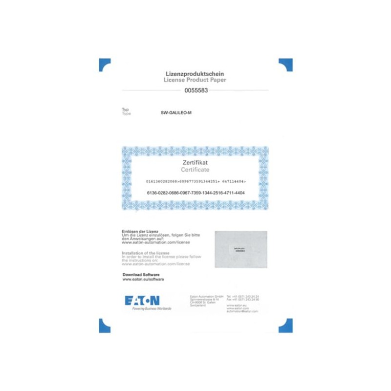 SW-GALILEO 140379 Y7-140379 EATON ELECTRIC Software de des..