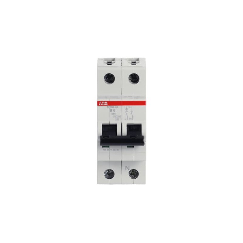 2CDS251103R0065 ABB Miniature Circuit Breaker S200 2P B 6