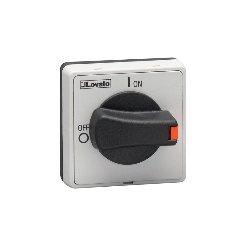 GAX68B LOVATO DOOR COUPLING HANDLE, PADLOCKABLE. BLACK, RO..